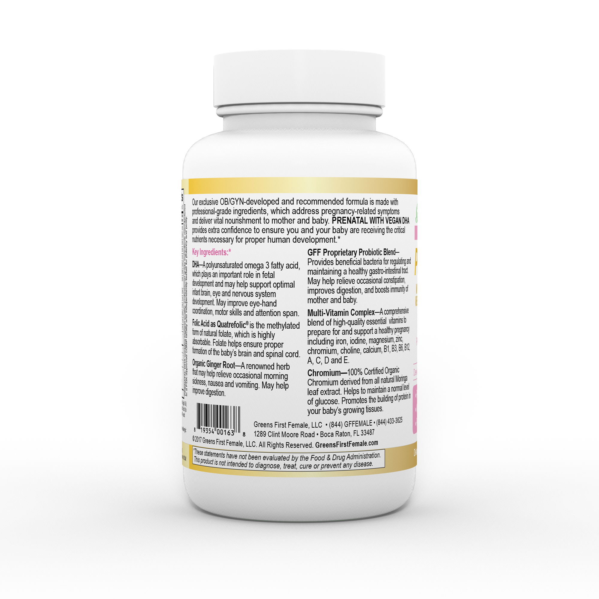 Prenatal With Vegan Dha Greens First Female